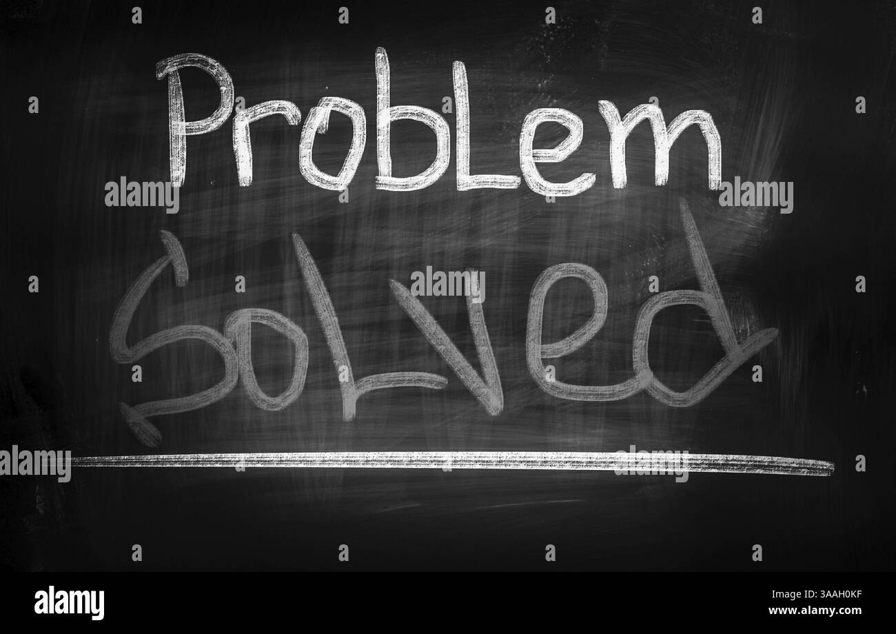 Problem Solved Concept Stock Photo - Alamy