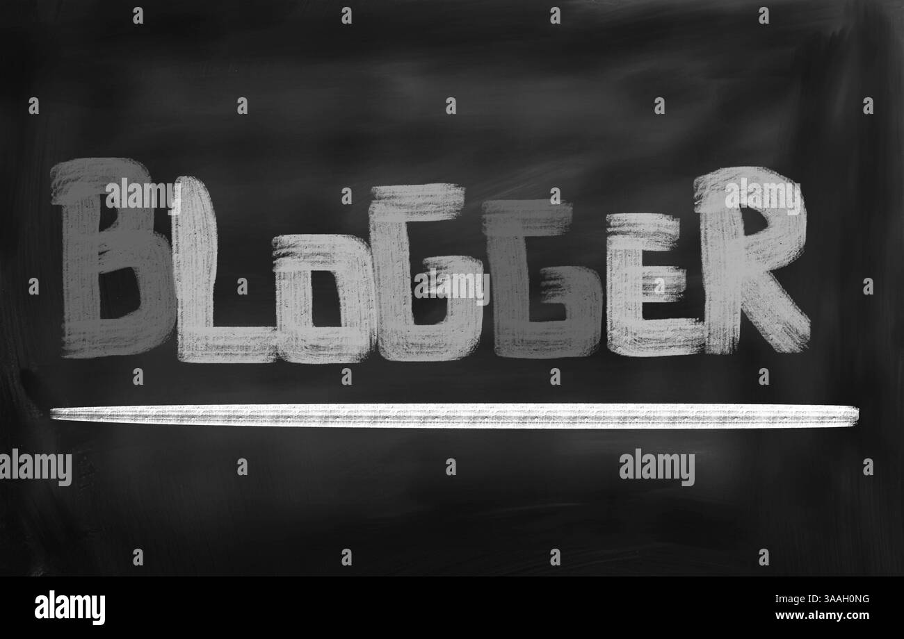 Blogger image Black and White Stock Photos & Images - Alamy