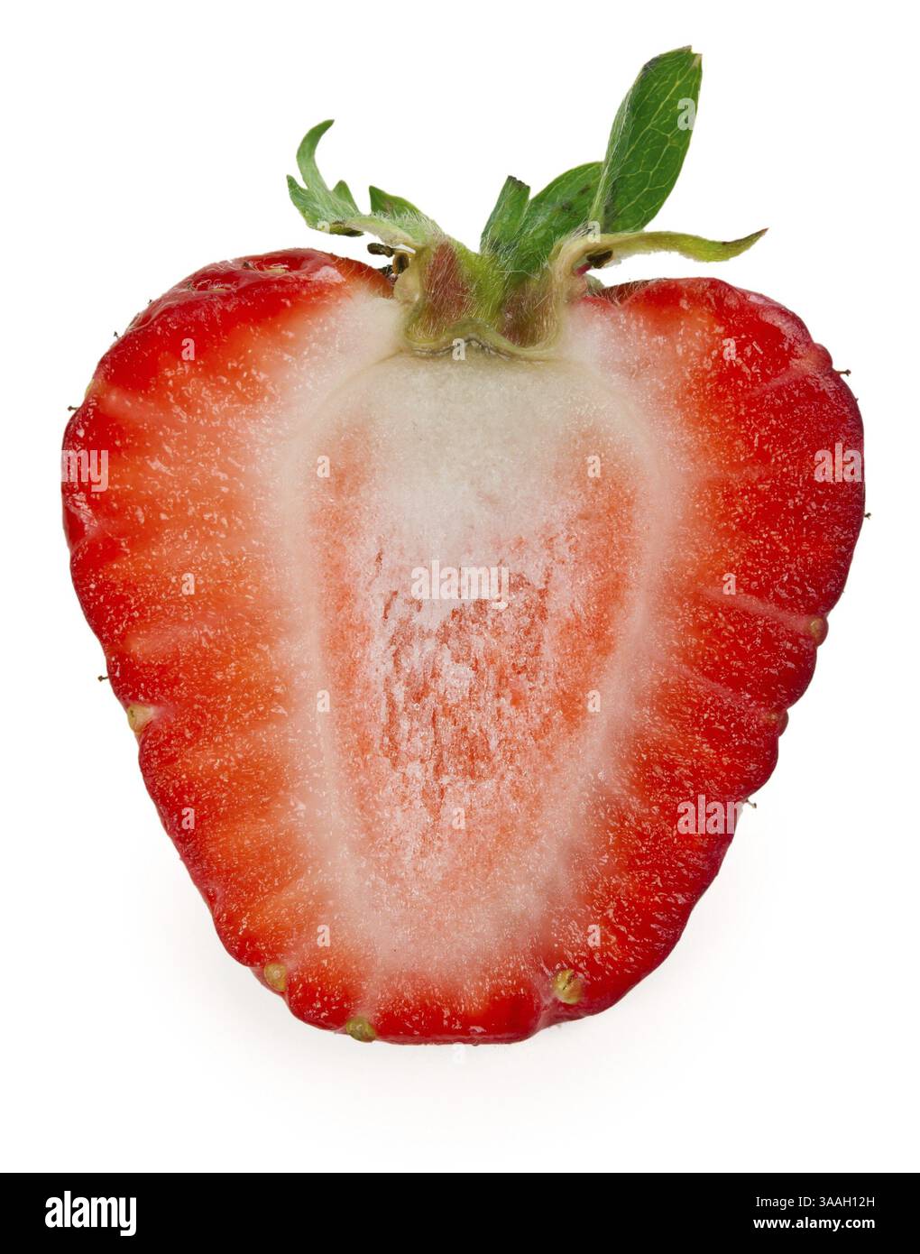 Delicious strawberry halves isolated on a white background Stock Photo ...