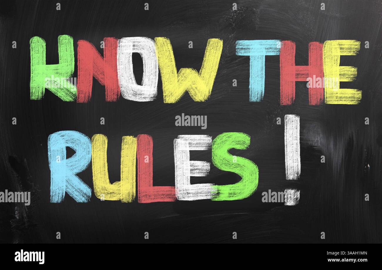 Know The Rules Concept Stock Photo - Alamy
