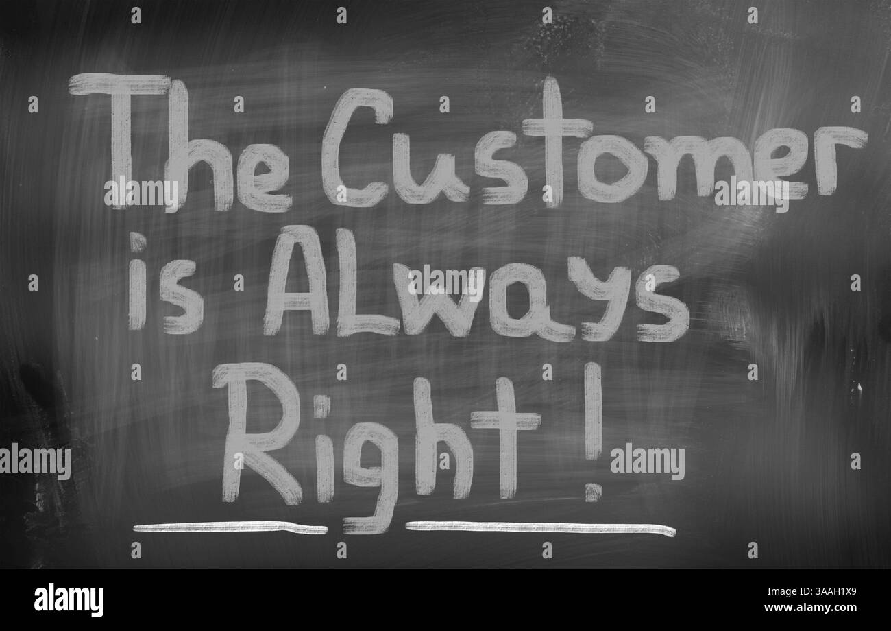 The Customer Is Always Right Concept Stock Photo - Alamy