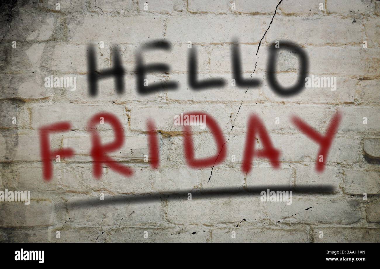 Hello Friday Concept Stock Photo - Alamy