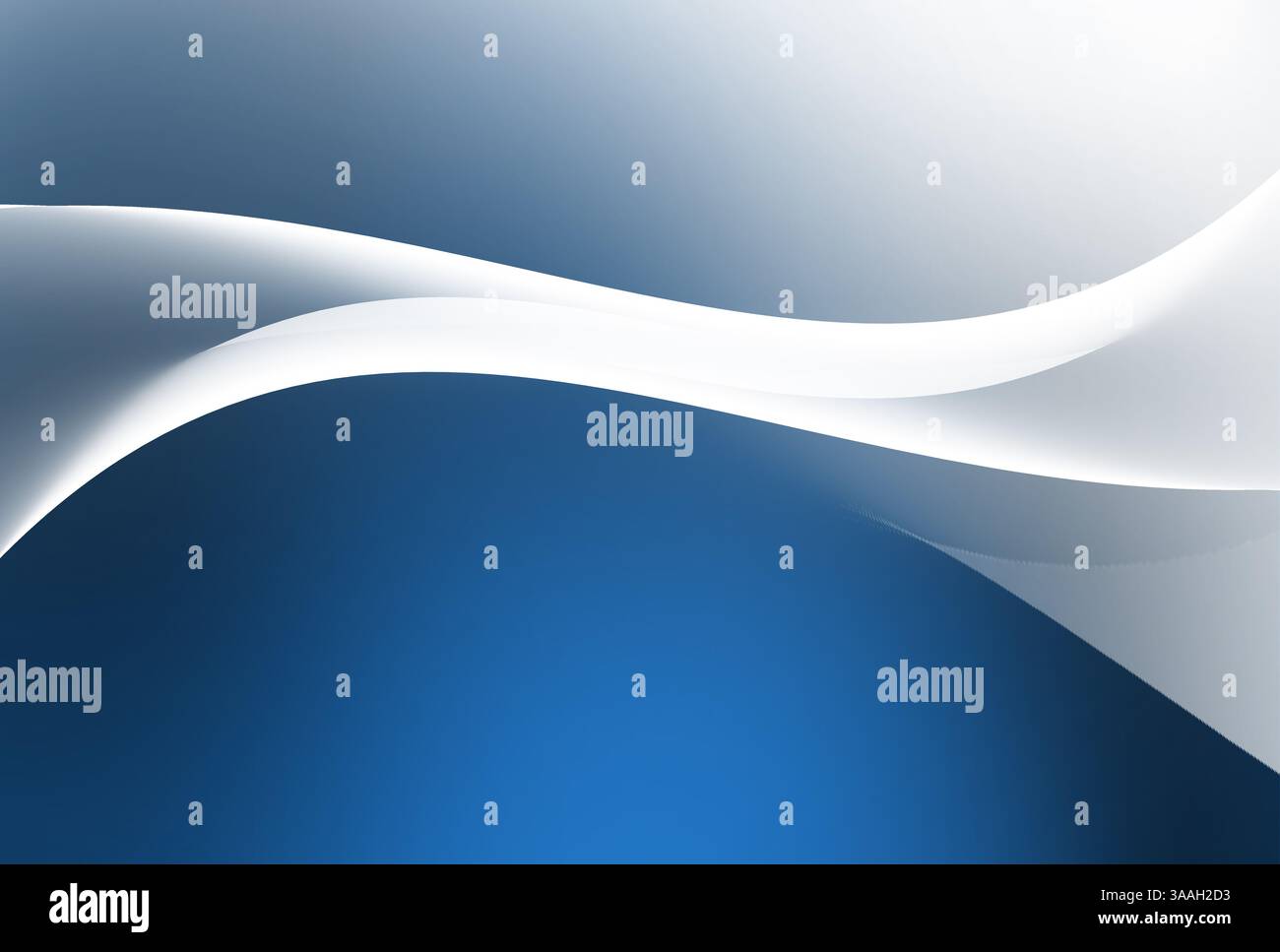 Abstract blue background with glowing white curves Stock Photo - Alamy
