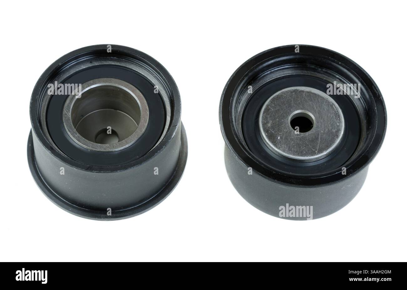 Two timing pulley, isolate on white Stock Photo - Alamy