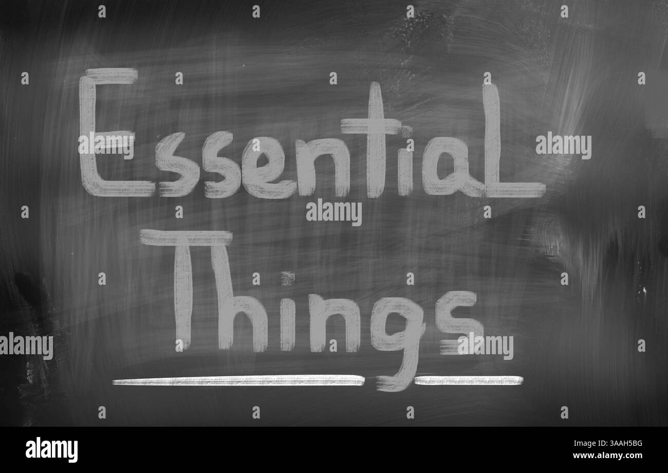 Essential Things Concept Stock Photo - Alamy