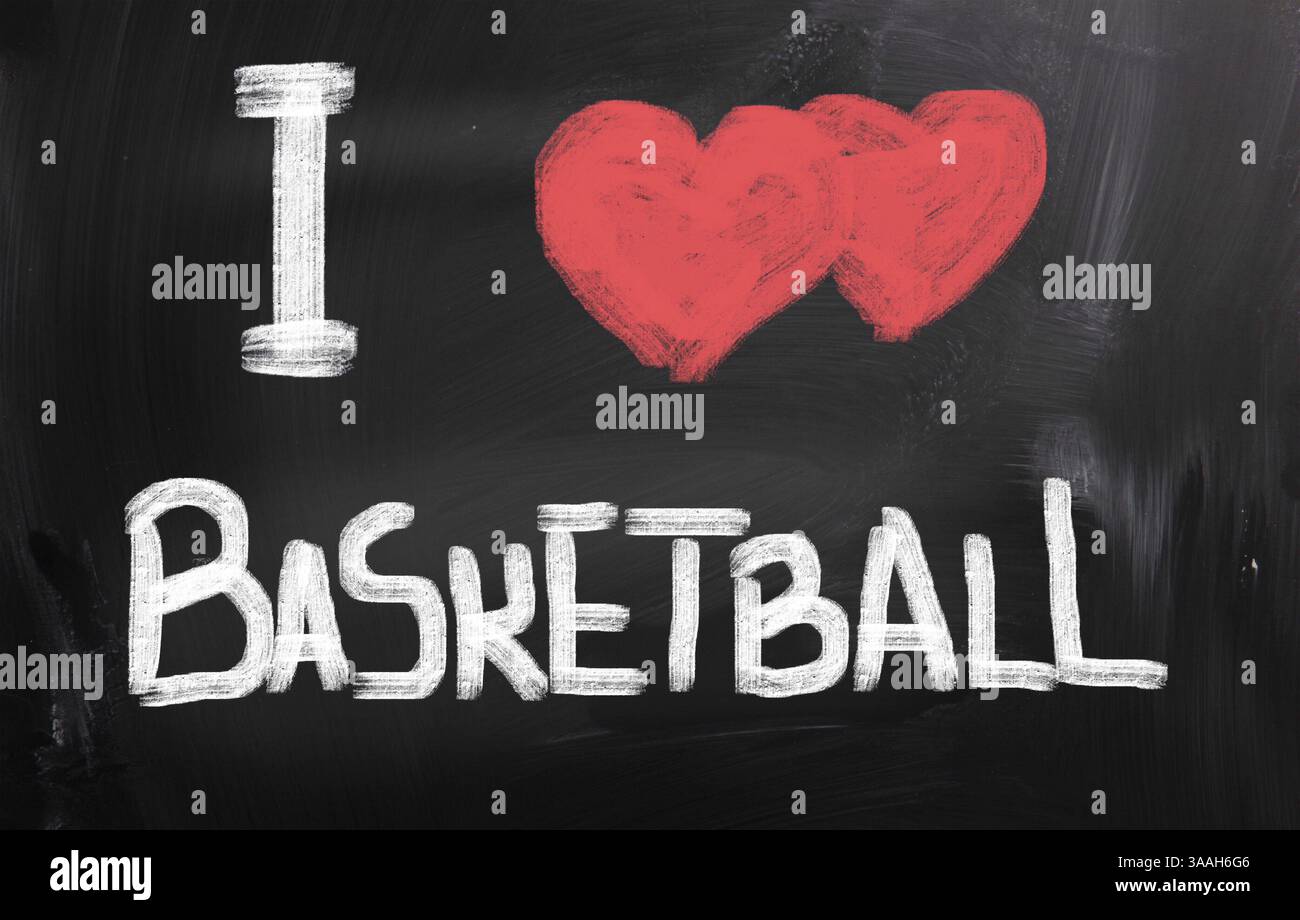 I Love Basketball Concept Stock Photo - Alamy