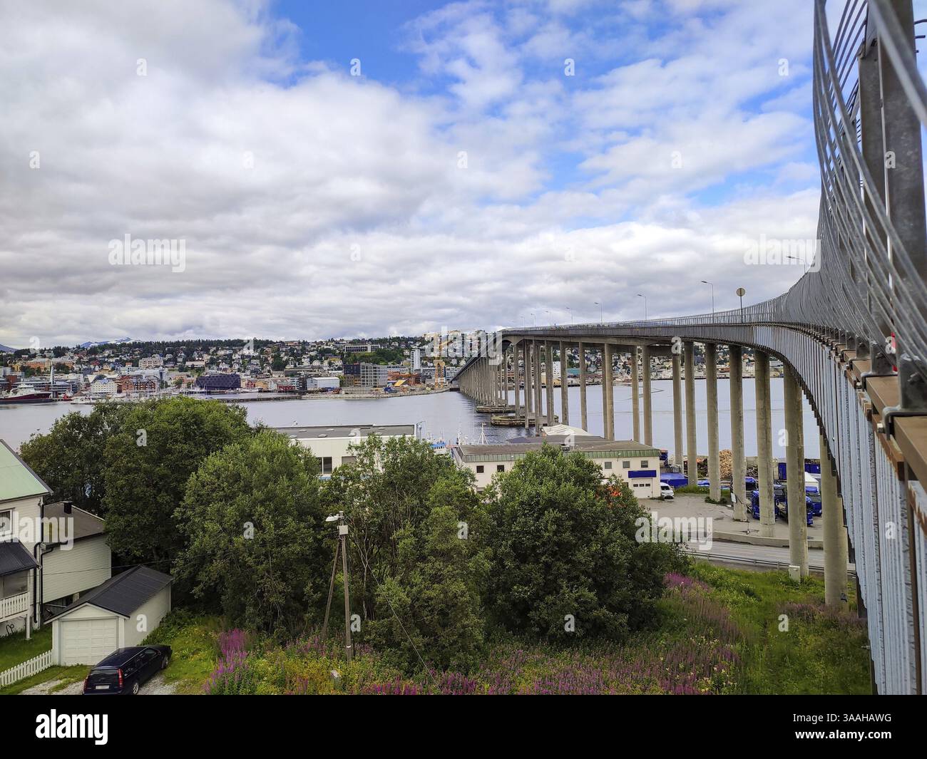 Curved bridge over fjord hi-res stock photography and images - Alamy