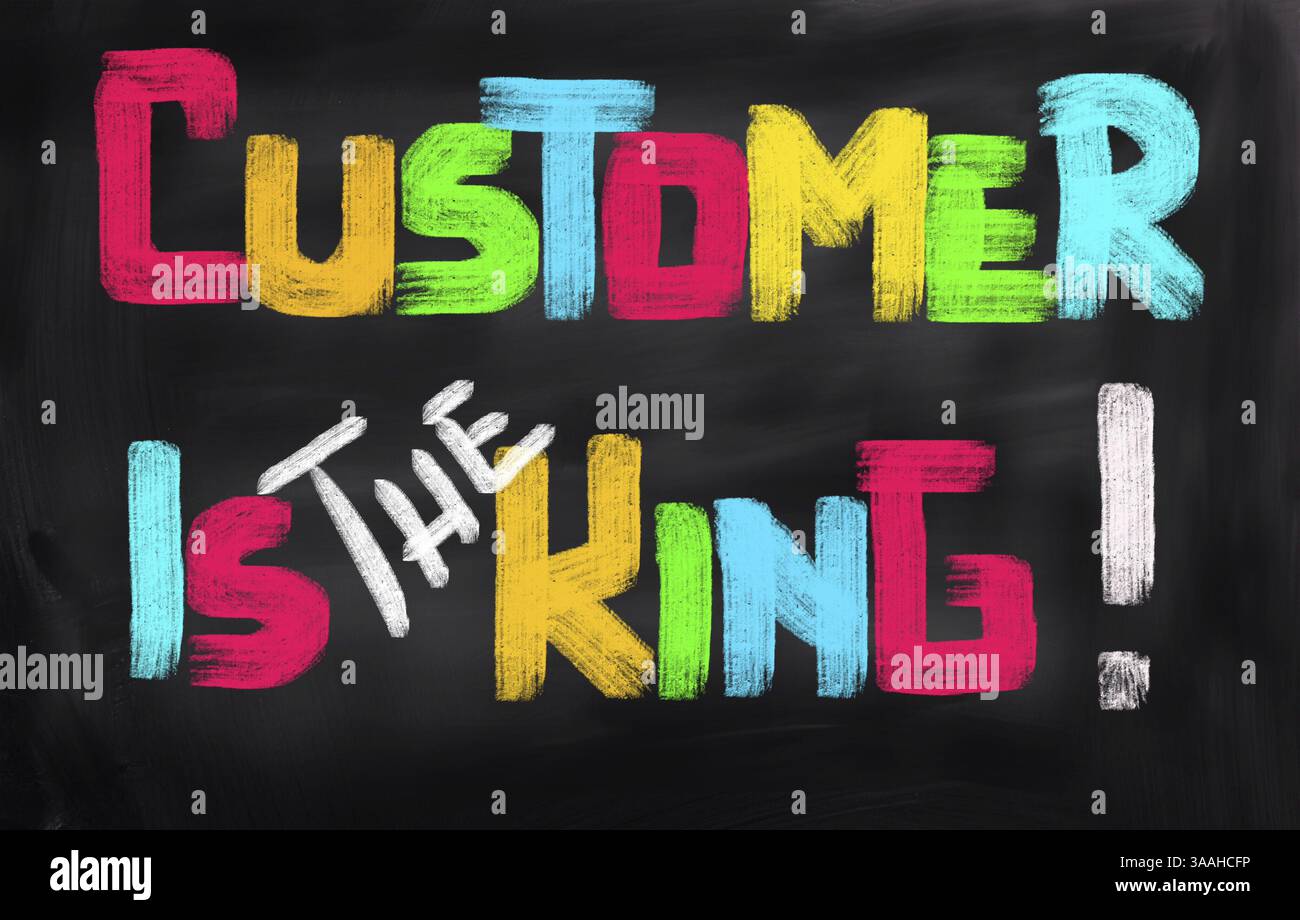Customer Is The King Concept Stock Photo - Alamy