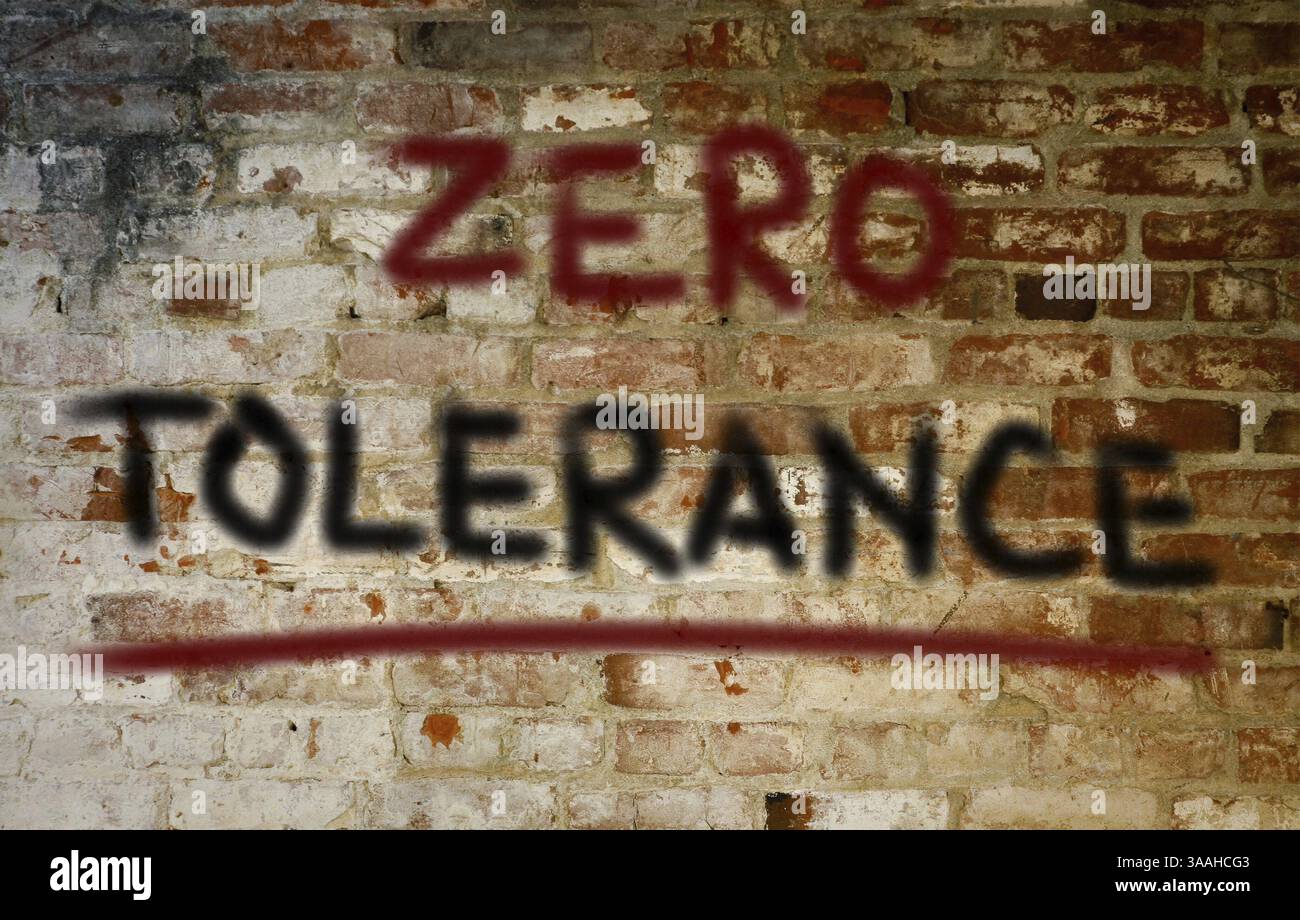 Zero Tolerance Concept Stock Photo - Alamy