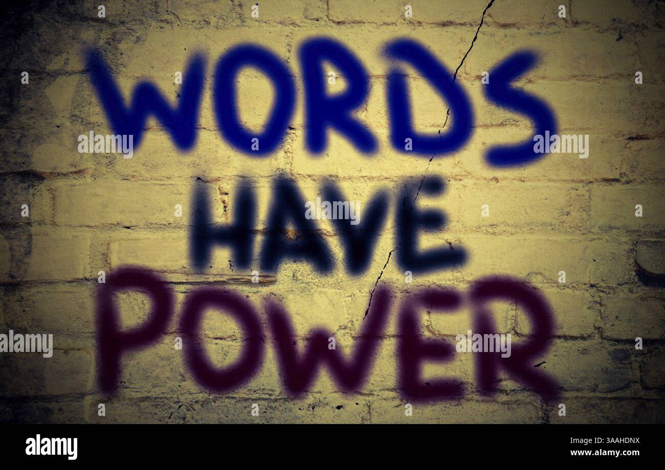 Words Have Power Concept Stock Photo - Alamy