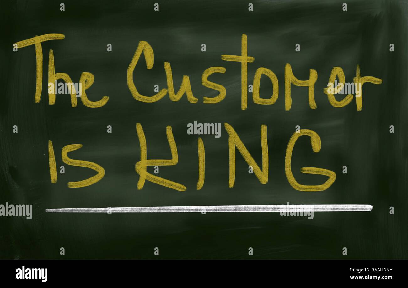 The Customer Is King Concept Stock Photo - Alamy