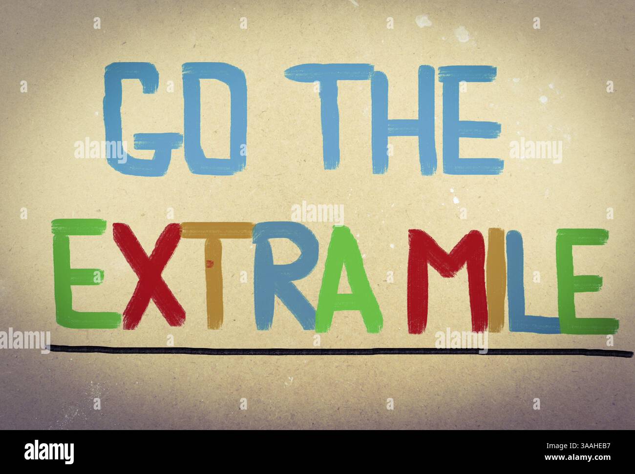 Go The Extra Mile Concept Stock Photo - Alamy