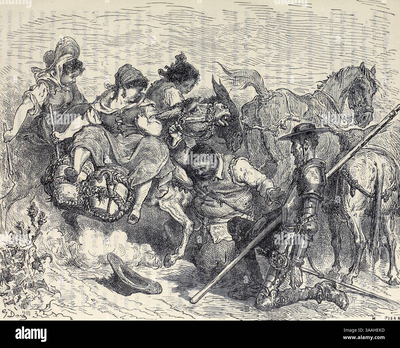 Don Quixote gazed with dubious and disconsolate eyes on thp creature ...