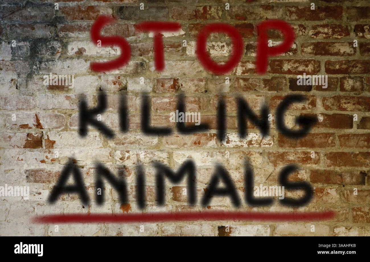 Stop Killing Animals Concept Stock Photo - Alamy