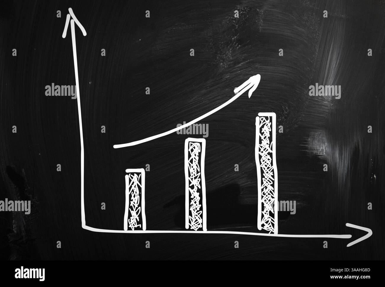 Graph showing rise in profits Stock Photo - Alamy