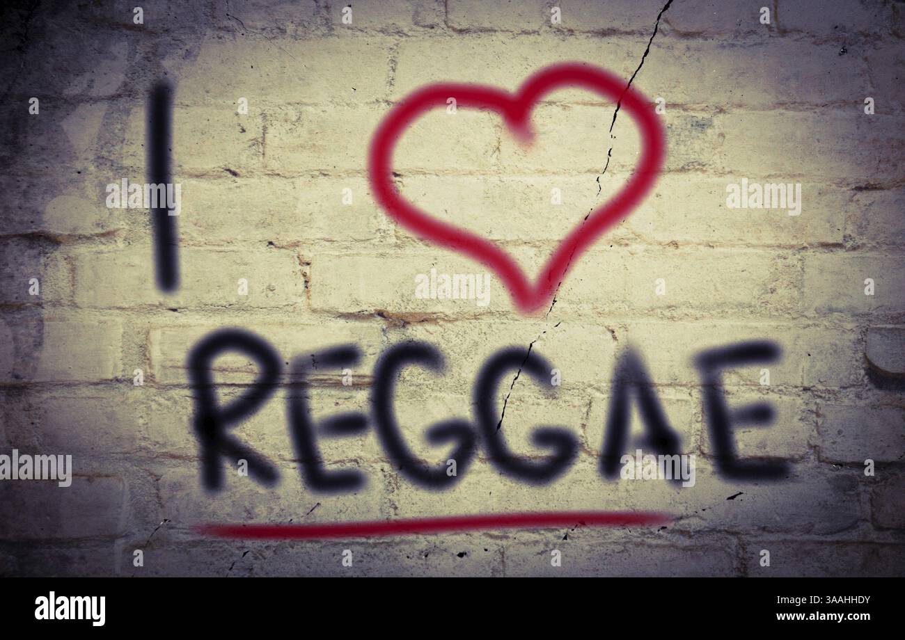 I Love Reggae Concept Stock Photo - Alamy
