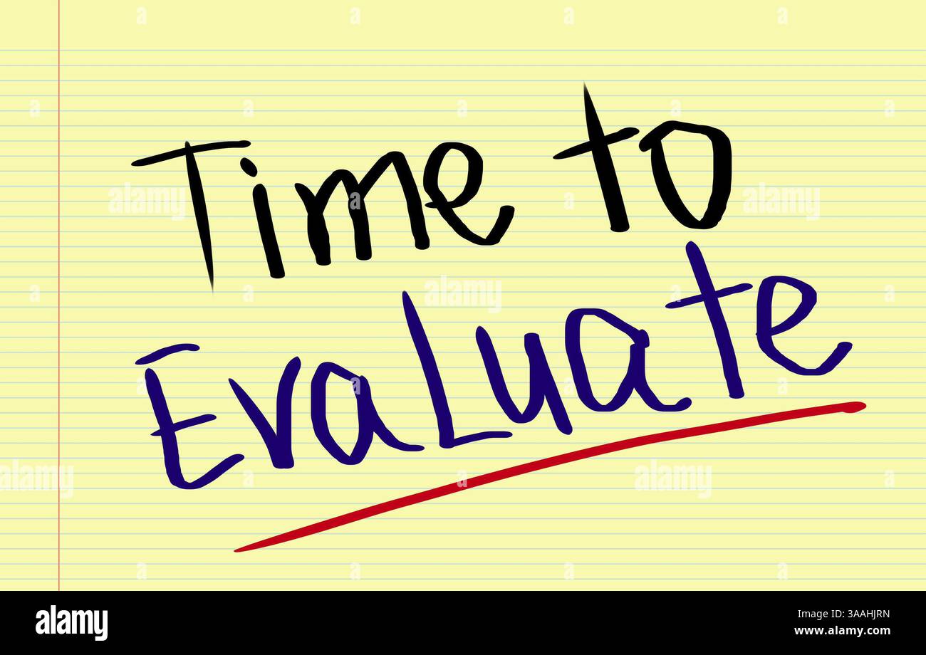 Time To Evaluate Concept Stock Photo - Alamy