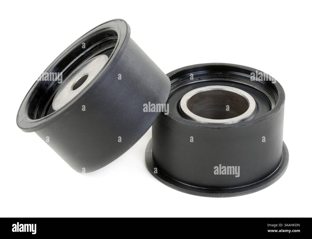 Two timing pulley, isolate on white Stock Photo - Alamy