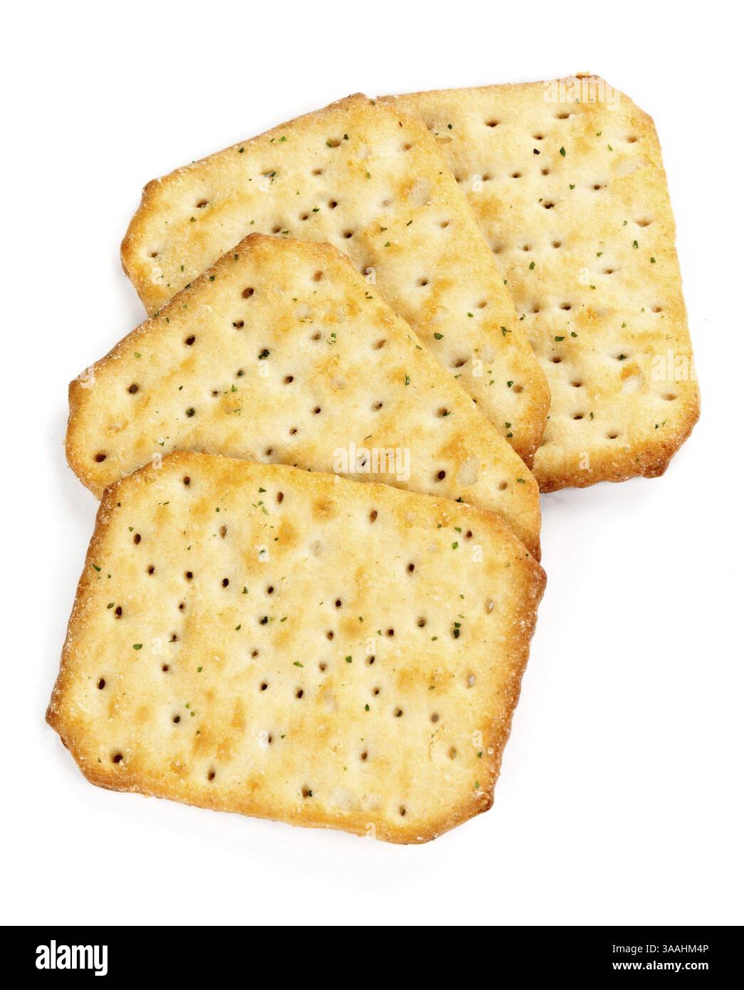 Four saltine crackers isolated on a white background Stock Photo - Alamy