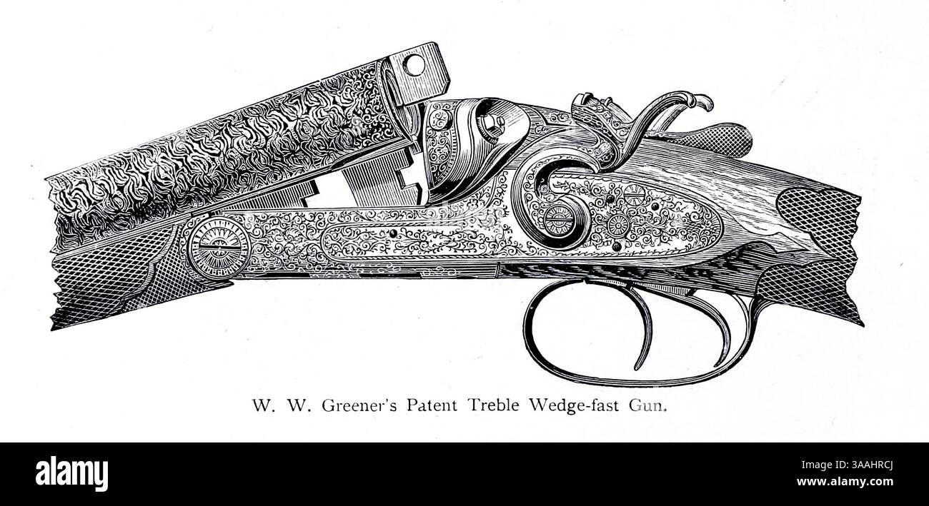 W. W. Greener's Patent Treble Wedge-fast gun from ' The gun and its ...