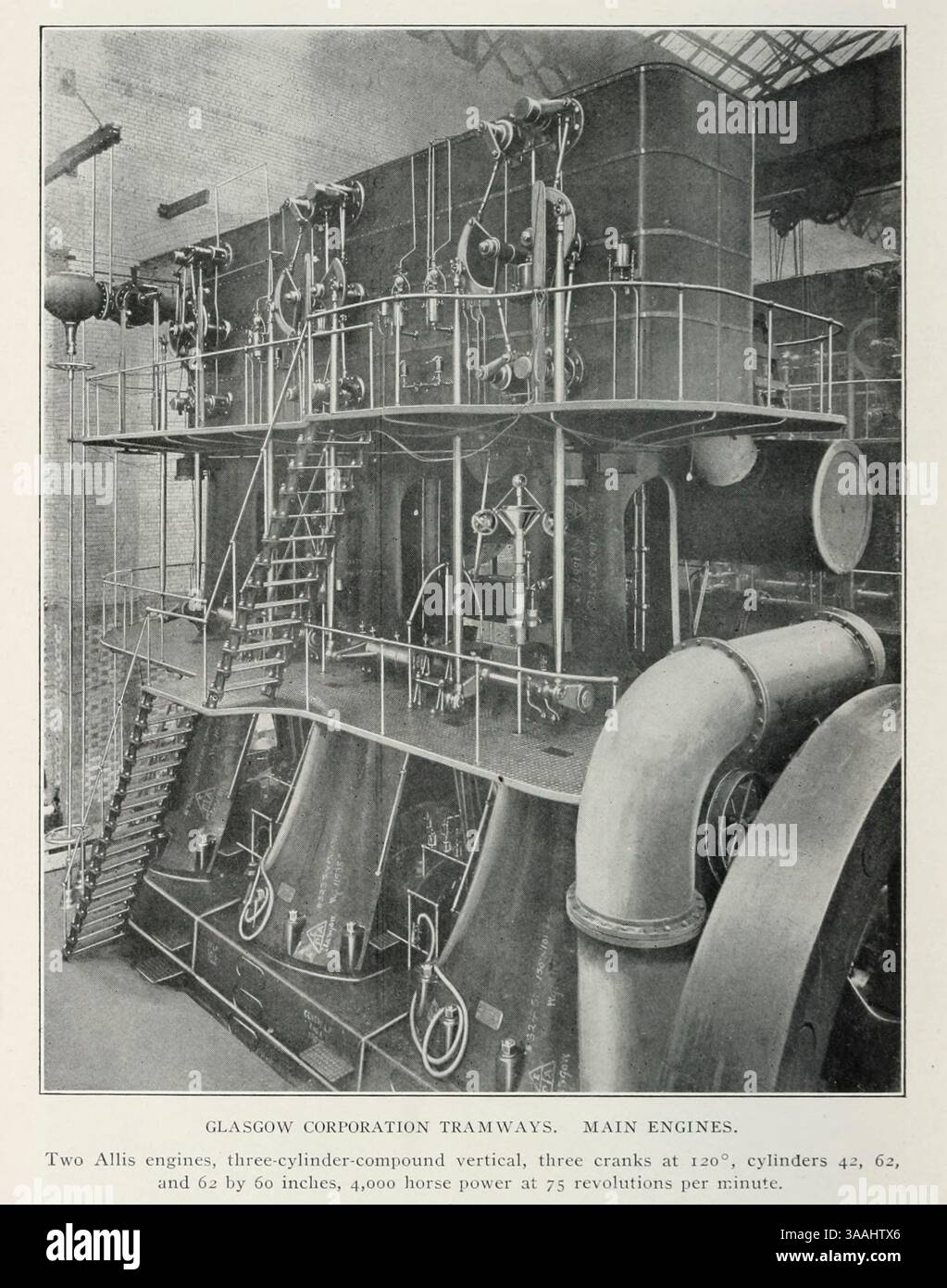PINKSTON POWER STATION, GLASGOW CORPORATION TRAMWAYS MAIN ENGINES. Two ...
