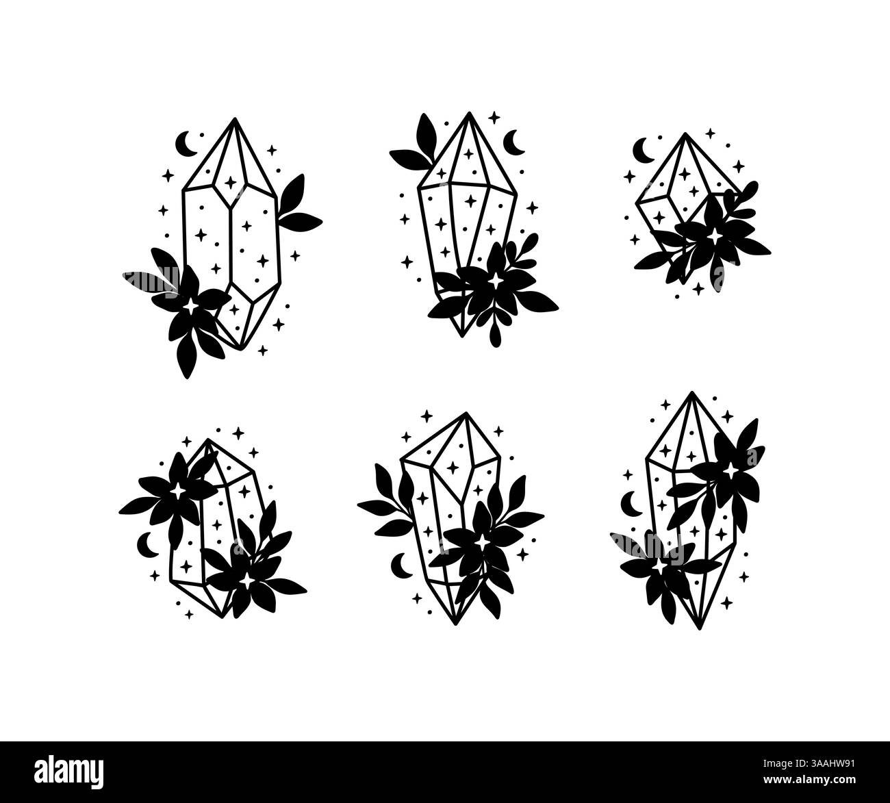 Diamond star vector logo Black and White Stock Photos & Images - Alamy