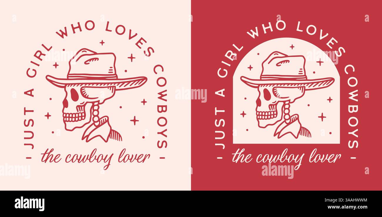 Vintage cowboy romance Stock Vector Images - Alamy