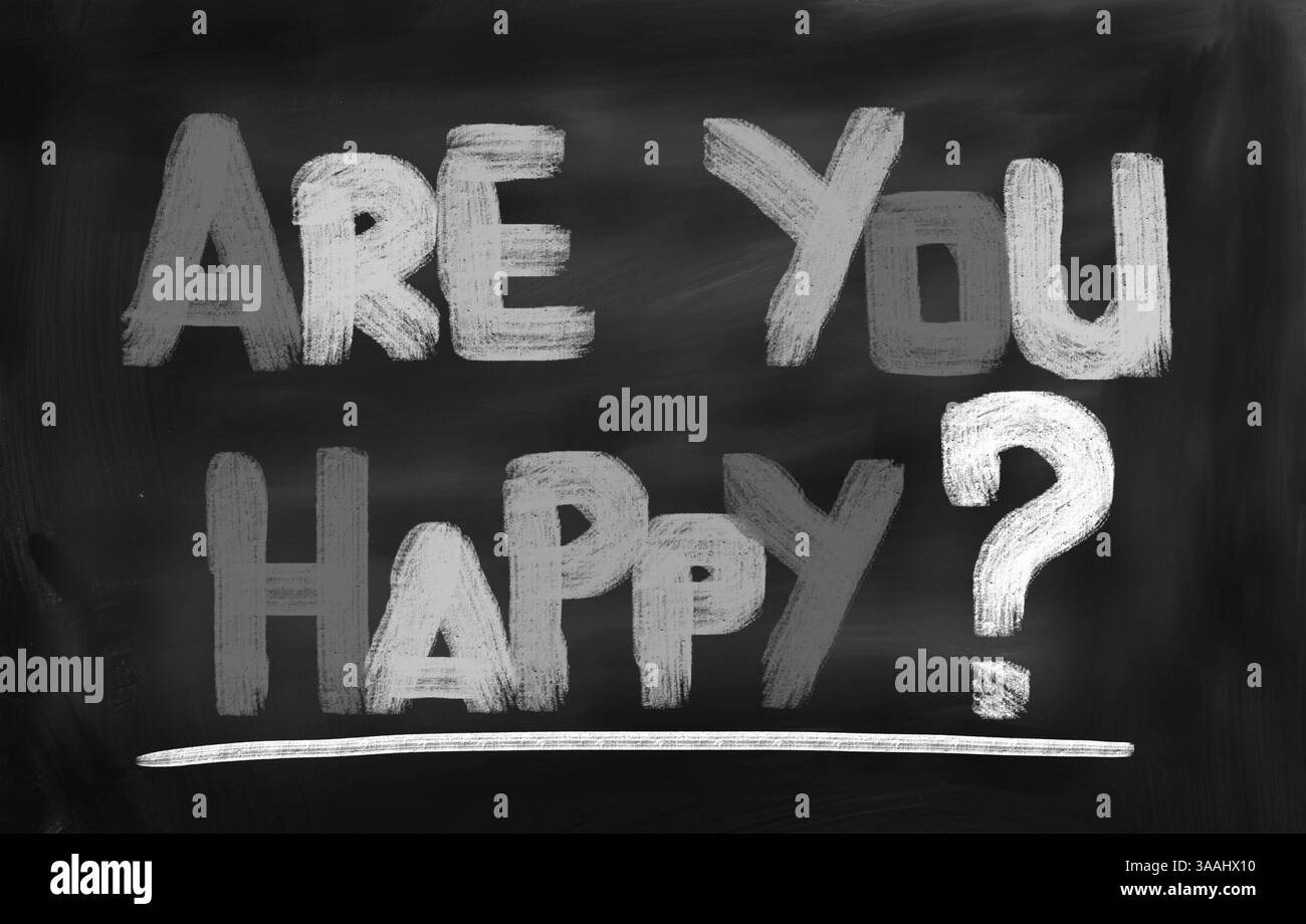 Are You Happy Concept Stock Photo - Alamy