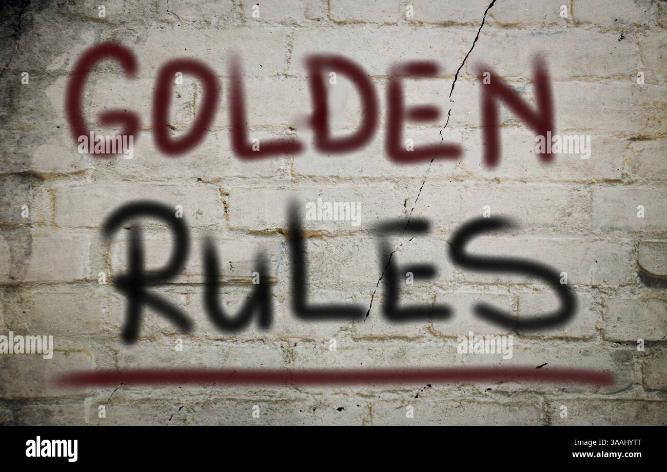 Golden Rules Concept Stock Photo - Alamy