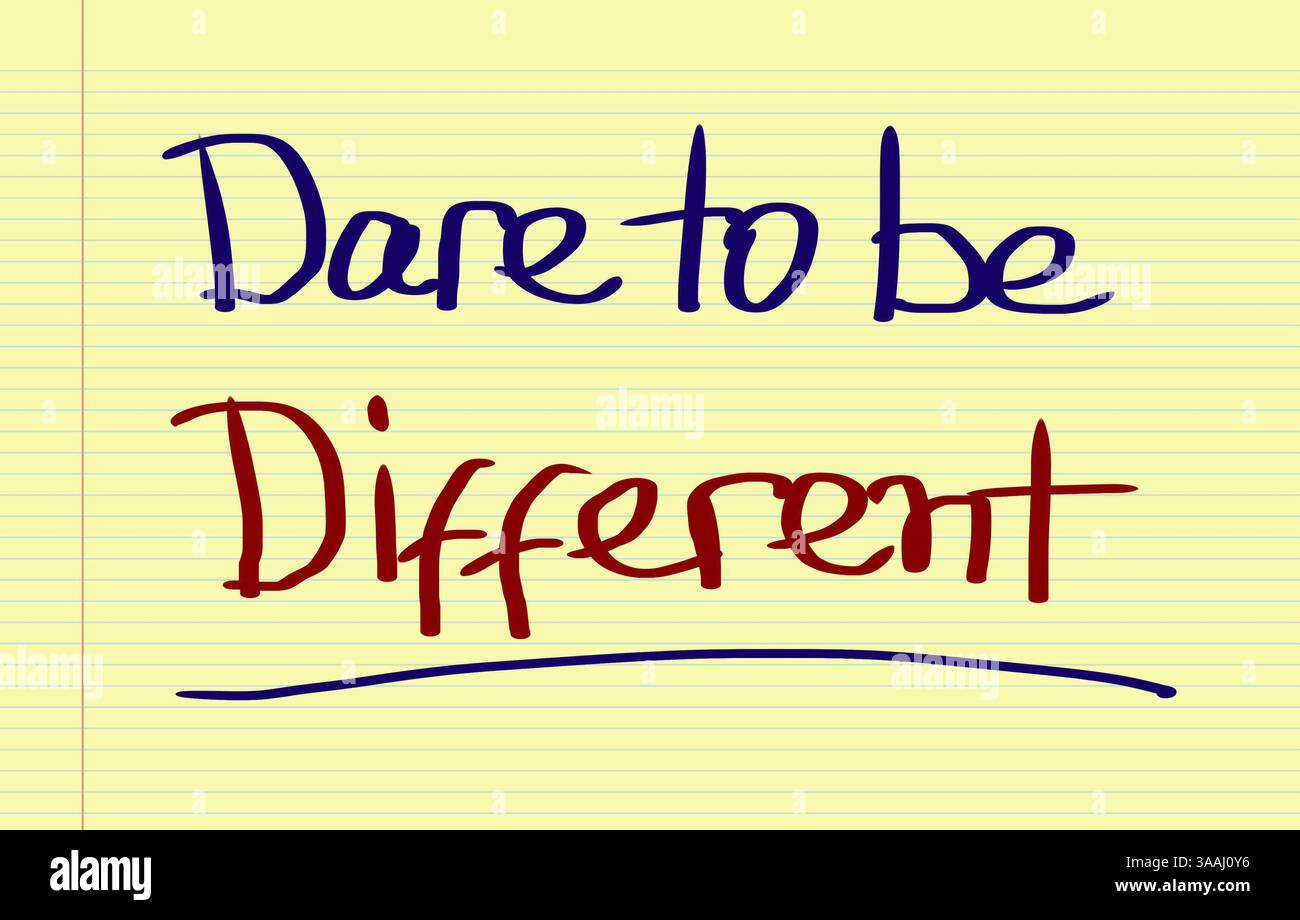 Dare To Be Different Concept Stock Photo - Alamy