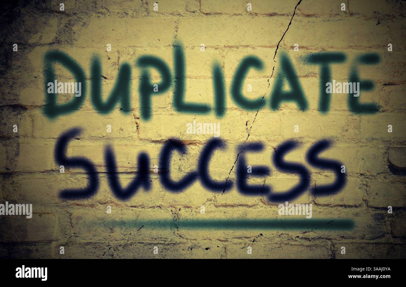 Duplicate Success Concept Stock Photo - Alamy