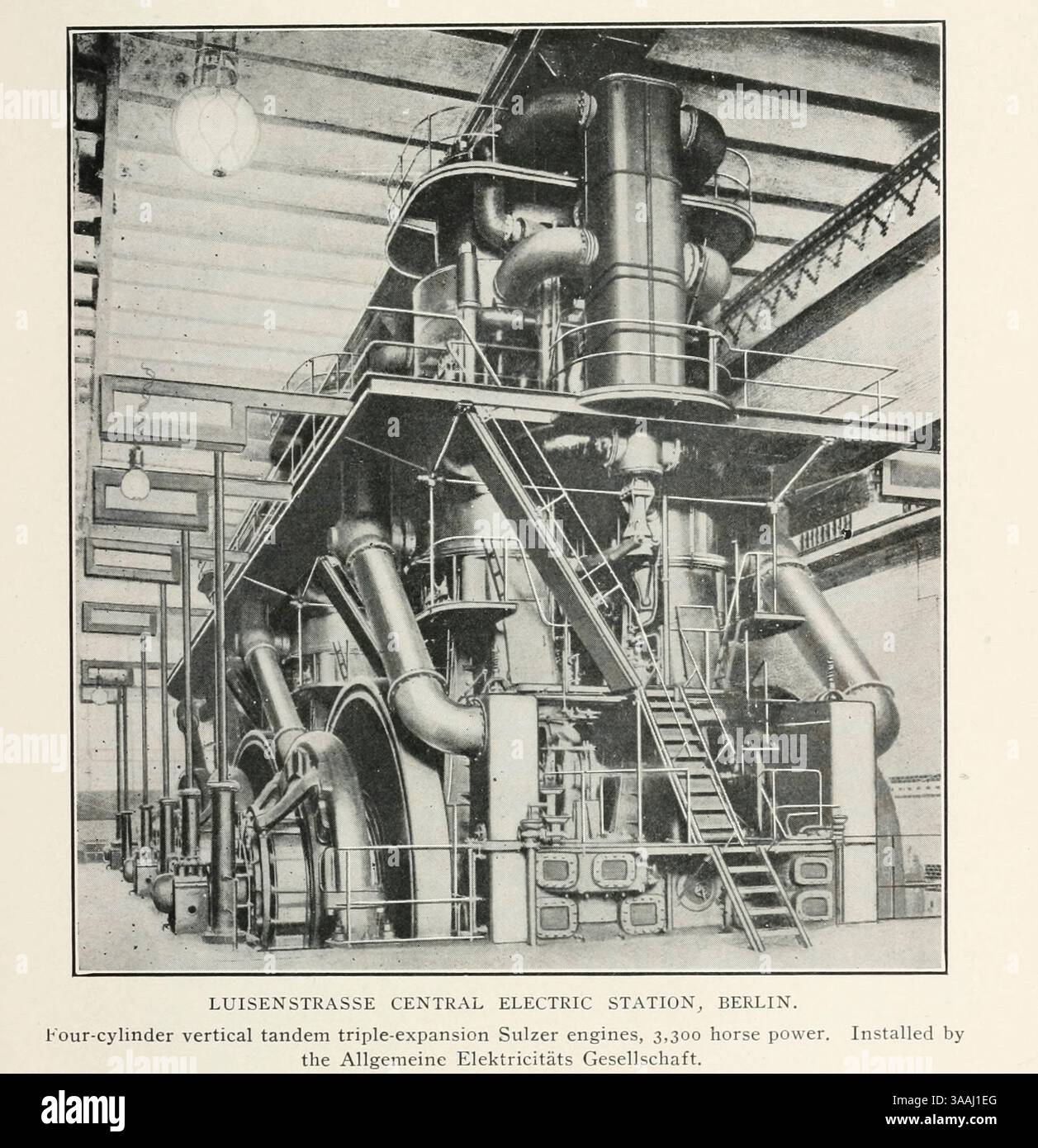 LUISENSTRASSE CENTRAL ELECTRIC STATION, BERLIN. Four-cylinder vertical ...