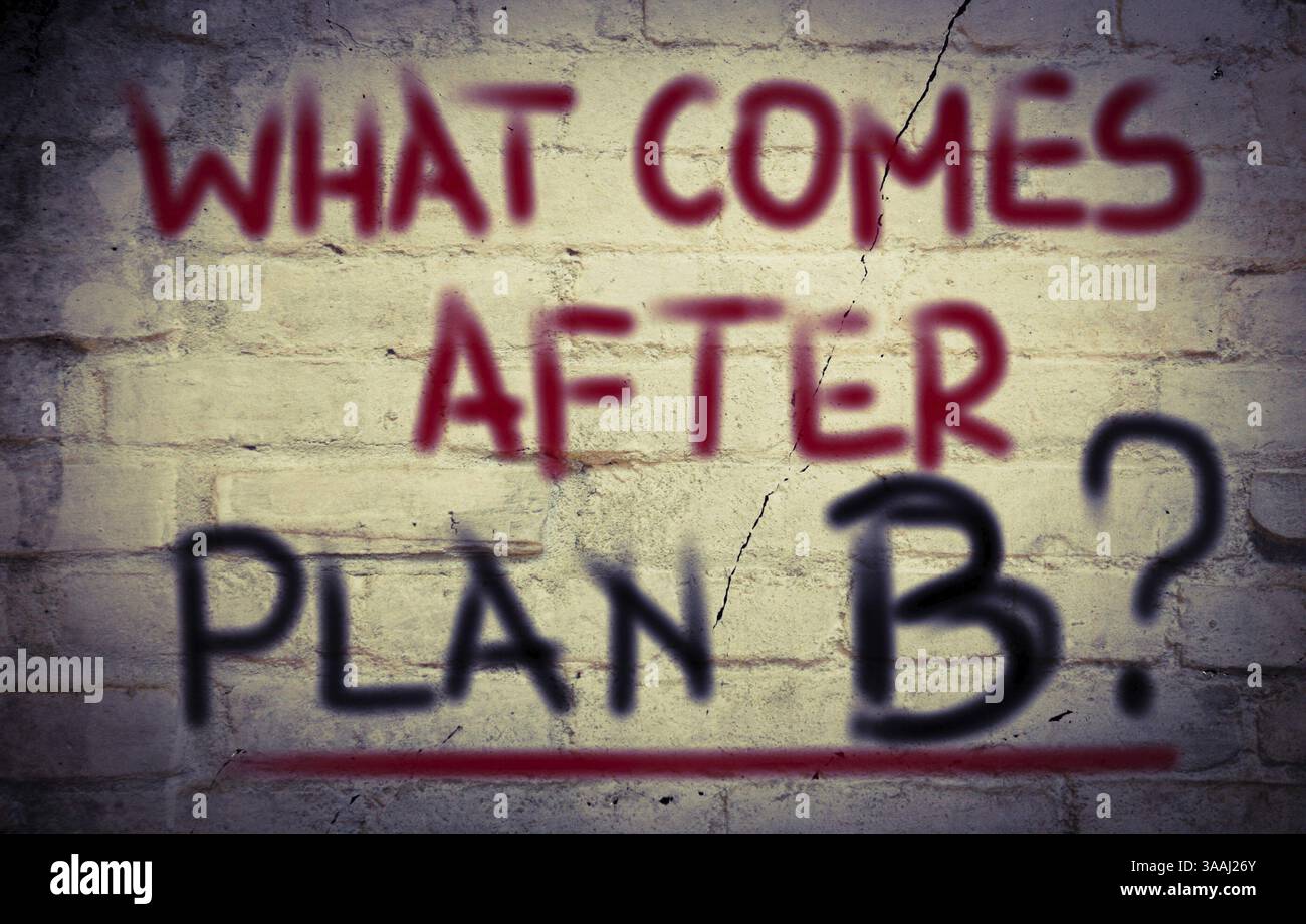 What Comes After Plan B Concept Stock Photo - Alamy