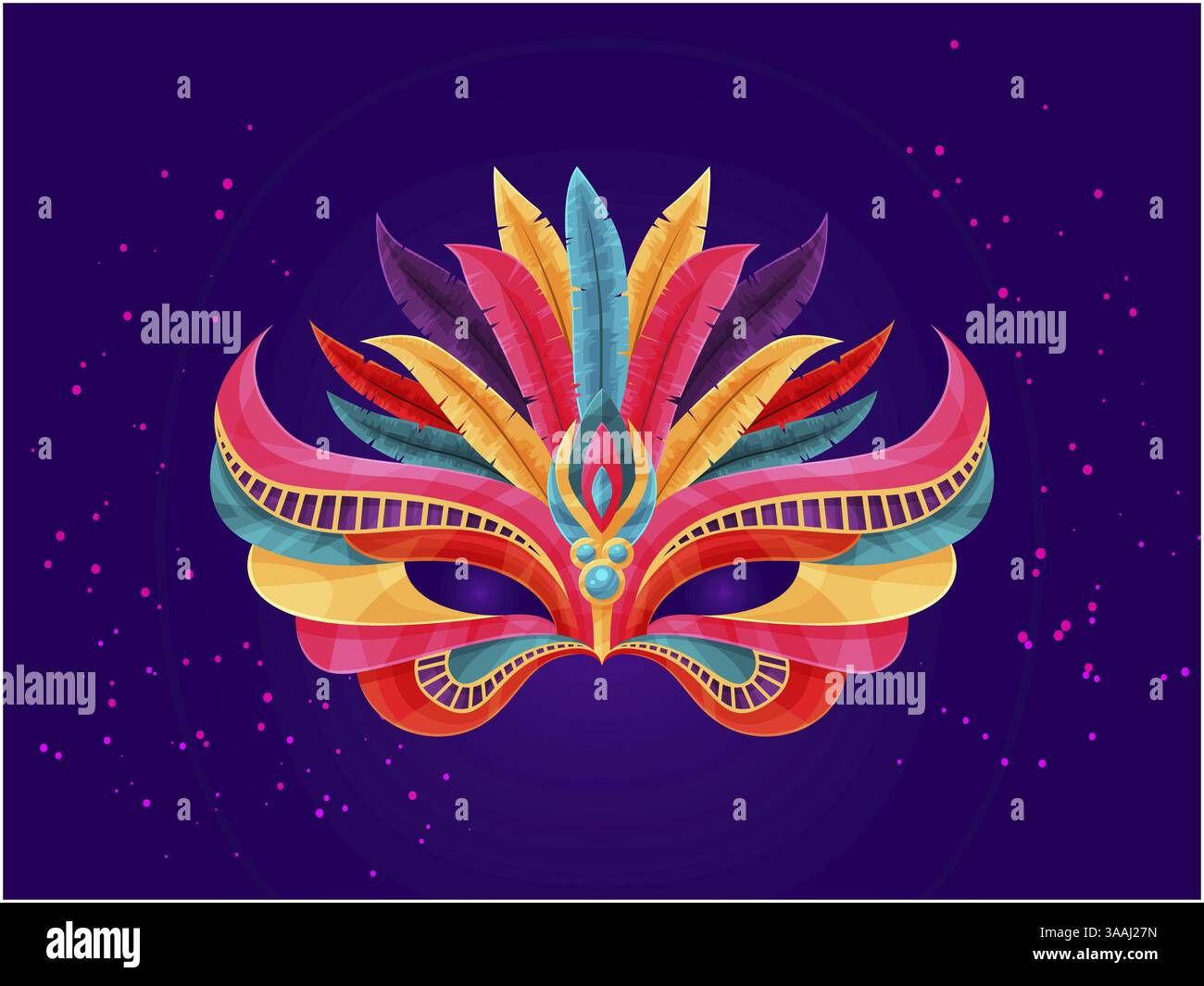 Realistic Brazilian carnival illustration Stock Photo - Alamy