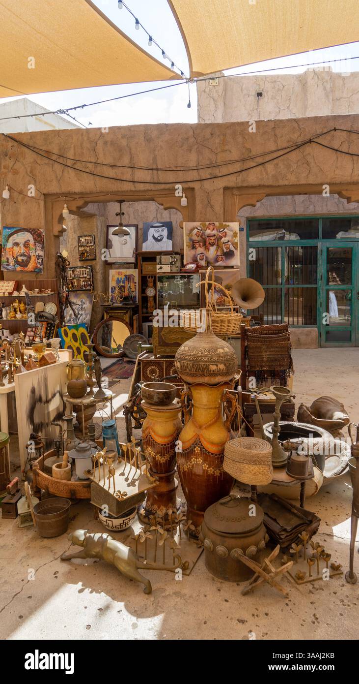 Heritage Market in Al Seef Khor is waterfront promenade along bank of ...
