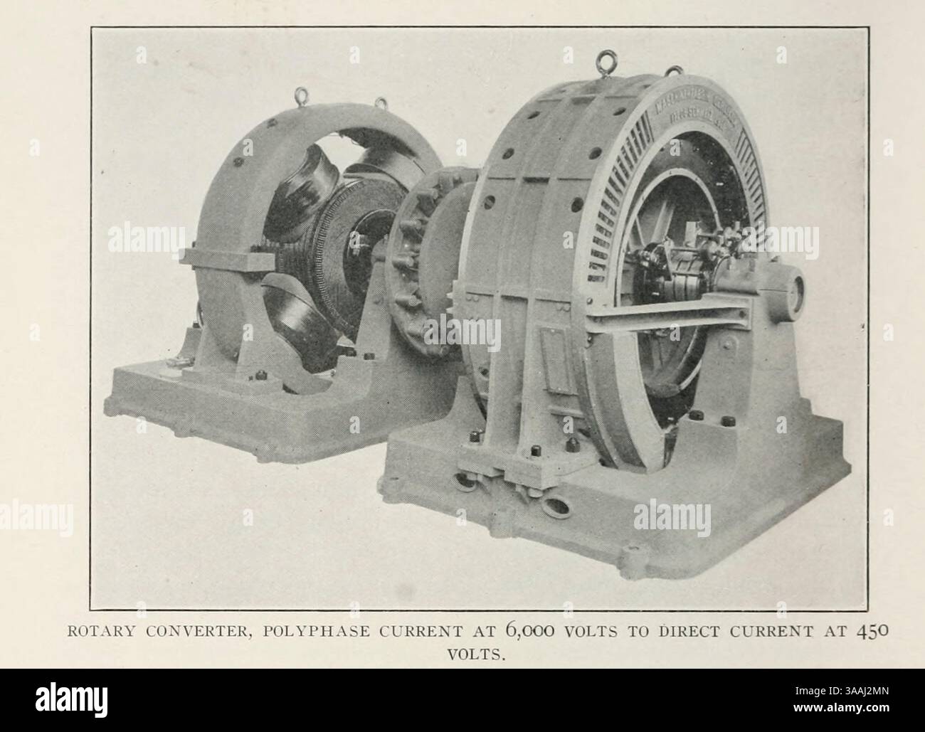 ROTARY CONVERTER, POLYPHASE CURRENT AT 6,000 VOLTS TO DIRECT CURRENT AT ...