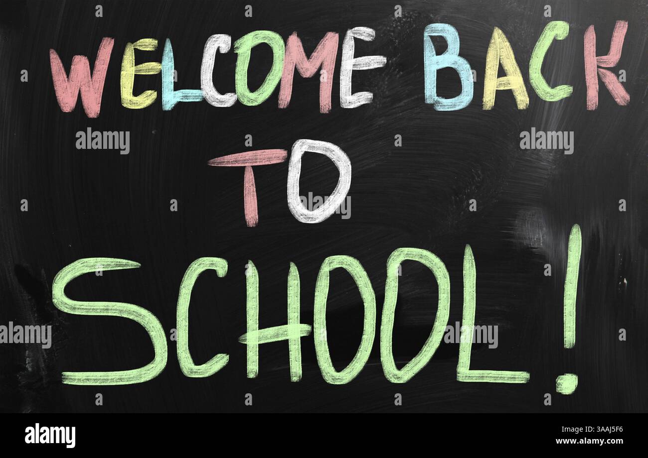 Back to school blackboard Stock Photo - Alamy