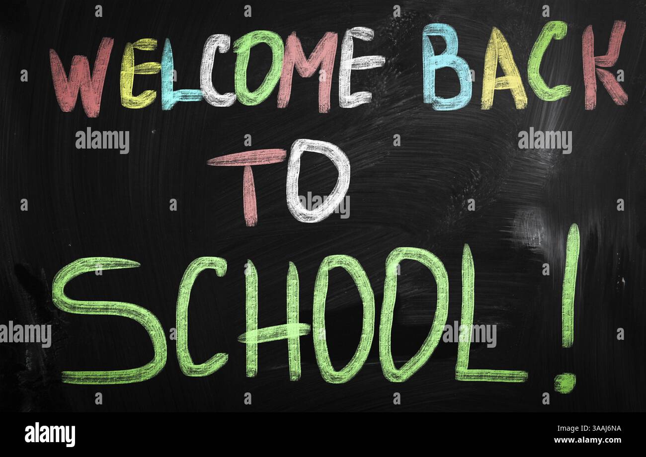 Back to school blackboard Stock Photo - Alamy