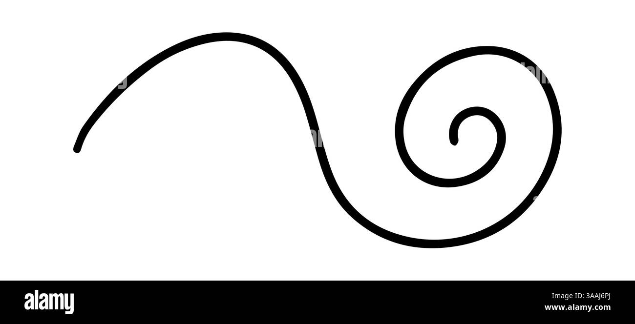 Curls abstract scribble. hand drawn line. Doodle decorative curls ...