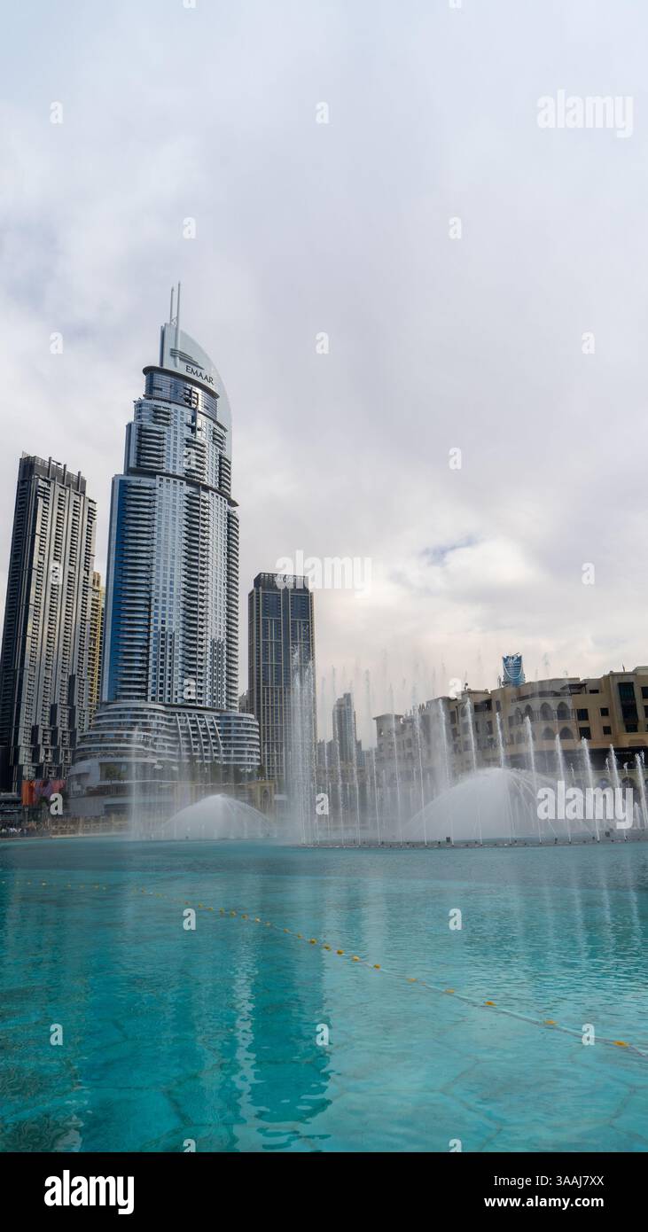 Dubai Fountain is illuminated choreographed fountain system in ...