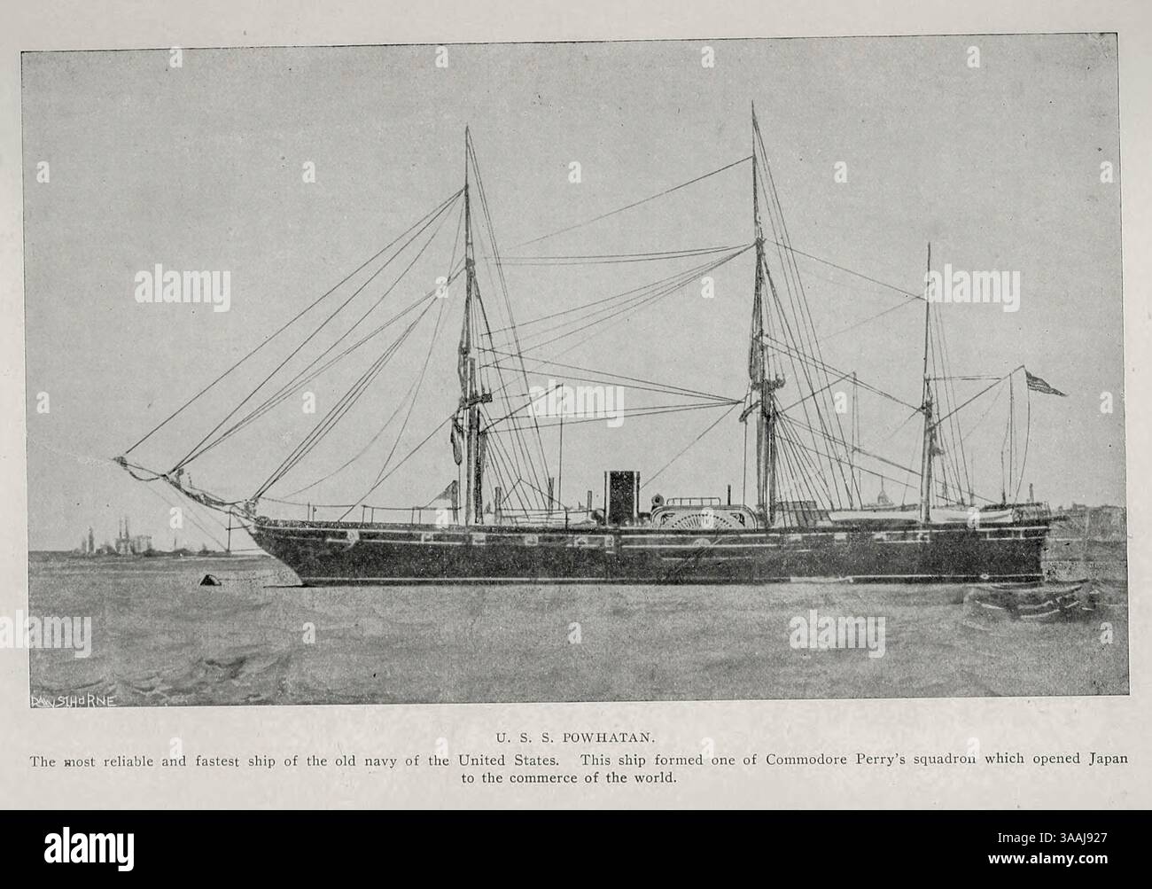 USS Powhatan was a sidewheel steam frigate in the United States Navy ...