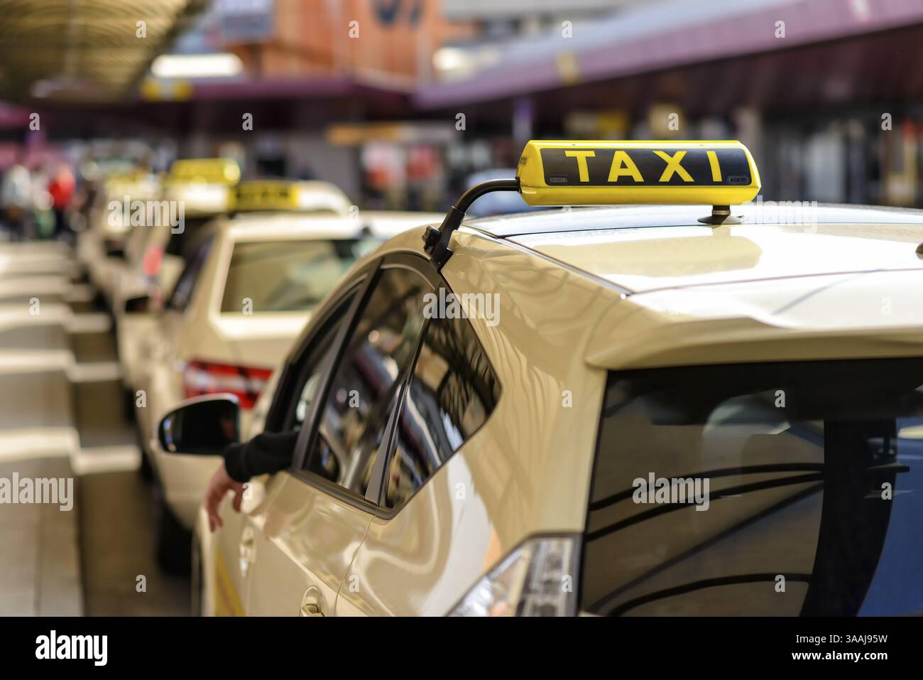 Taxi driver drives passenger hi-res stock photography and images - Alamy