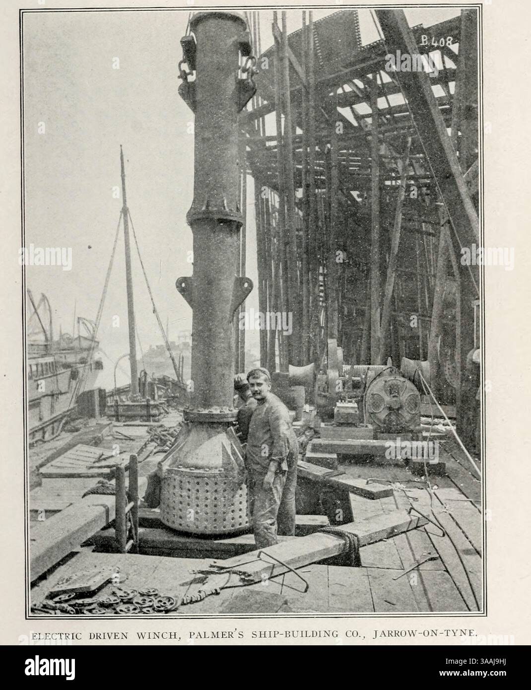 ELECTRIC DRIVEN WINCH, PALMER'S SHIP-BUILUING CO. JARROW-ON-TYNE ...