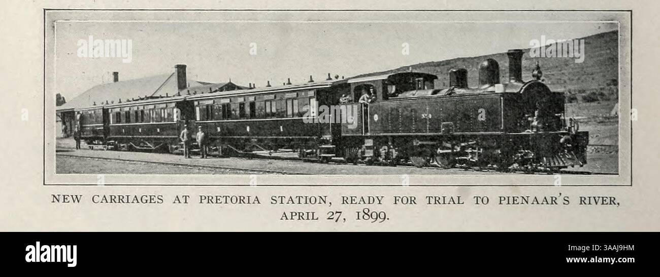 NEW CARRIAGES AT PRETORIA STATION, READY FOR TRIAL TO PIENAAR'S RIVER ...