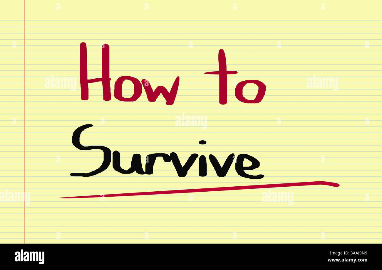 How To Survive Concept Stock Photo - Alamy