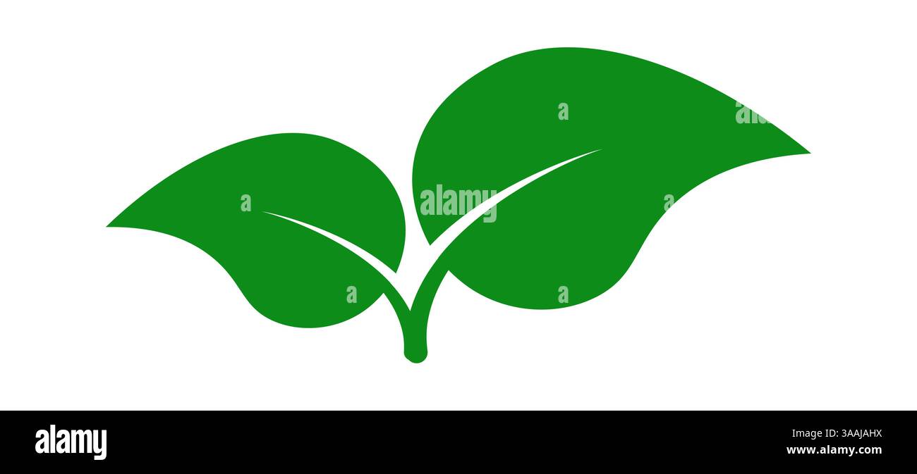 Minimalist Green Leaf Icon for Eco-Friendly Branding, Sustainable ...