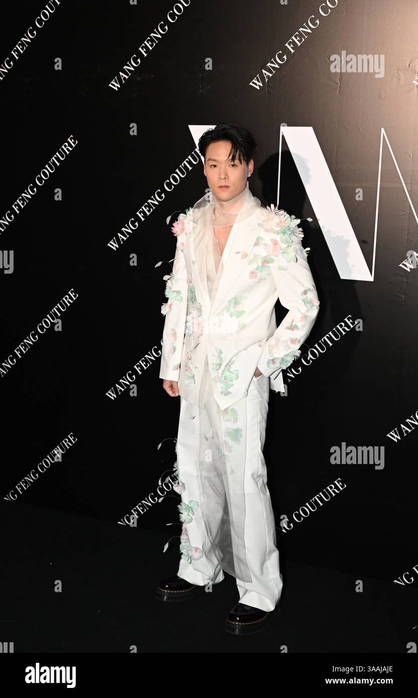 Taiwanese singer and actor Jeffrey Tung shows at Shanghai Fashion Week ...