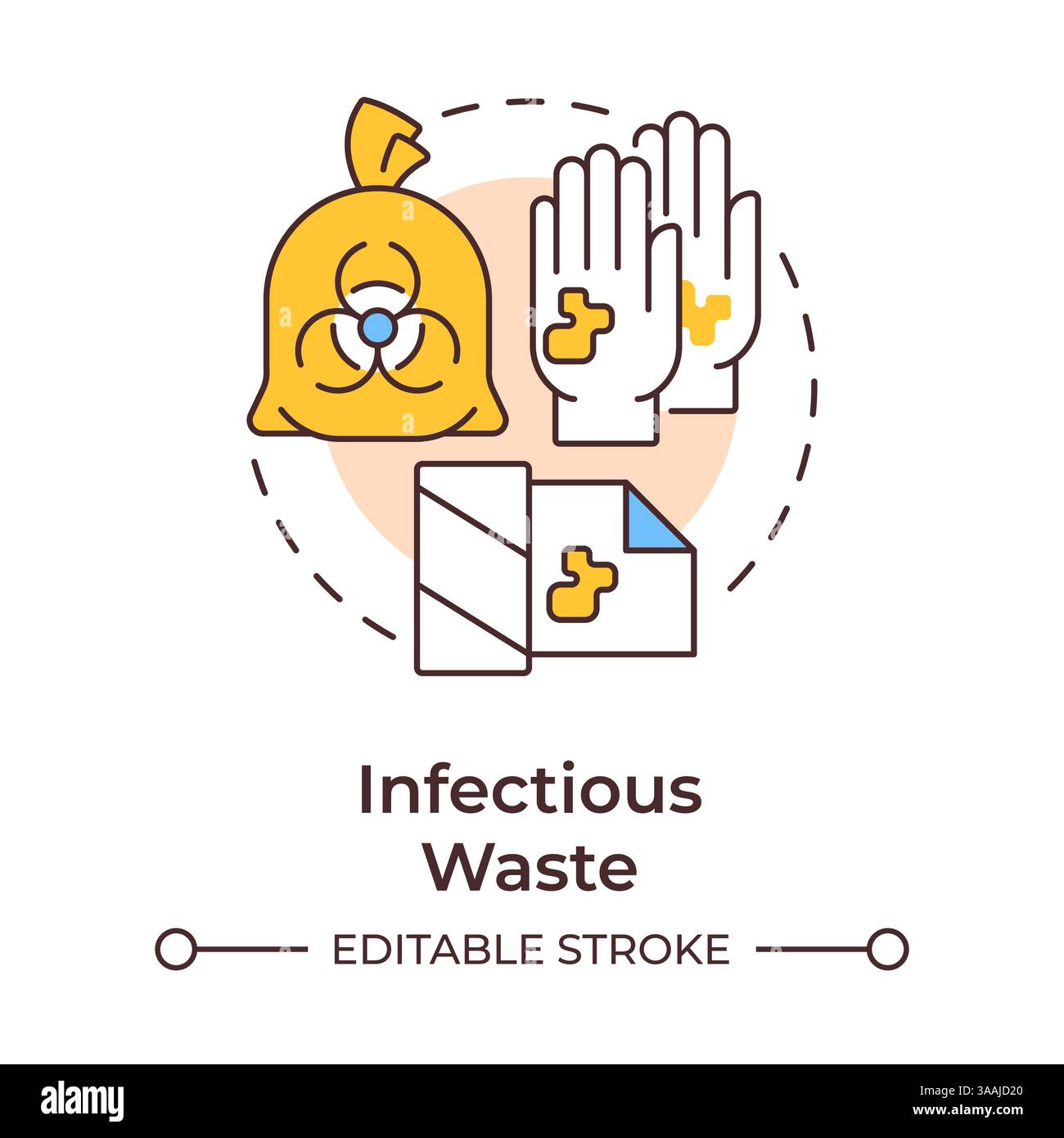 Infectious waste multi color concept icon Stock Vector Image & Art - Alamy