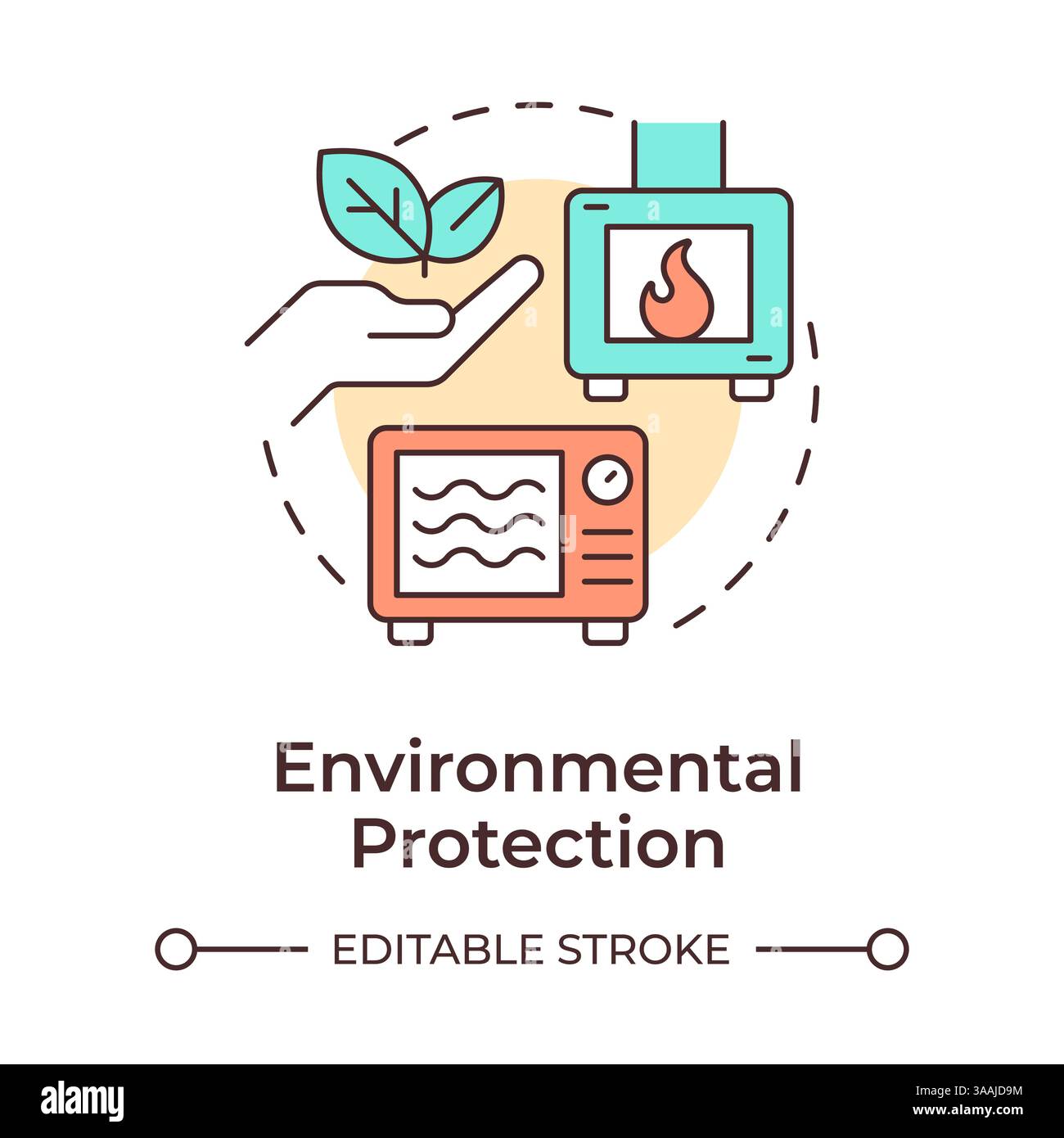 Environmental protection multi color concept icon Stock Vector Image ...