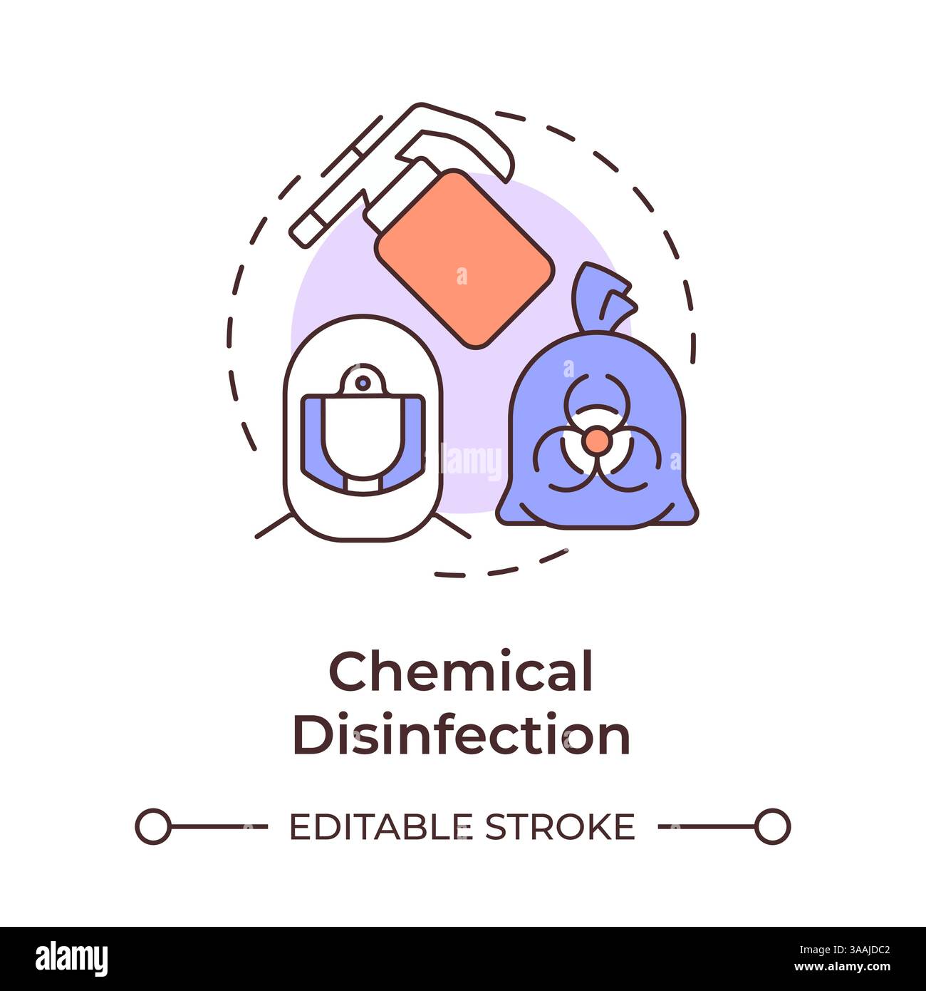Chemical disinfection multi color concept icon Stock Vector Image & Art ...